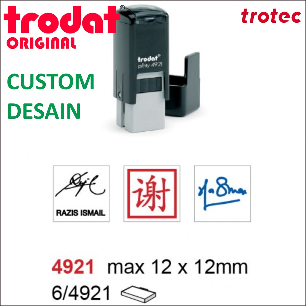 Jual STEMPEL TRODAT ORIGINAL | SEMUA TYPE & UKURAN, 2-5 WARNA | Shopee ...