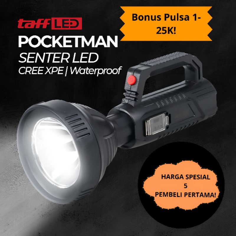Jual Lampu Senter LED Waterproof Super Flashlight 3 Mode Jarak Jauh ...