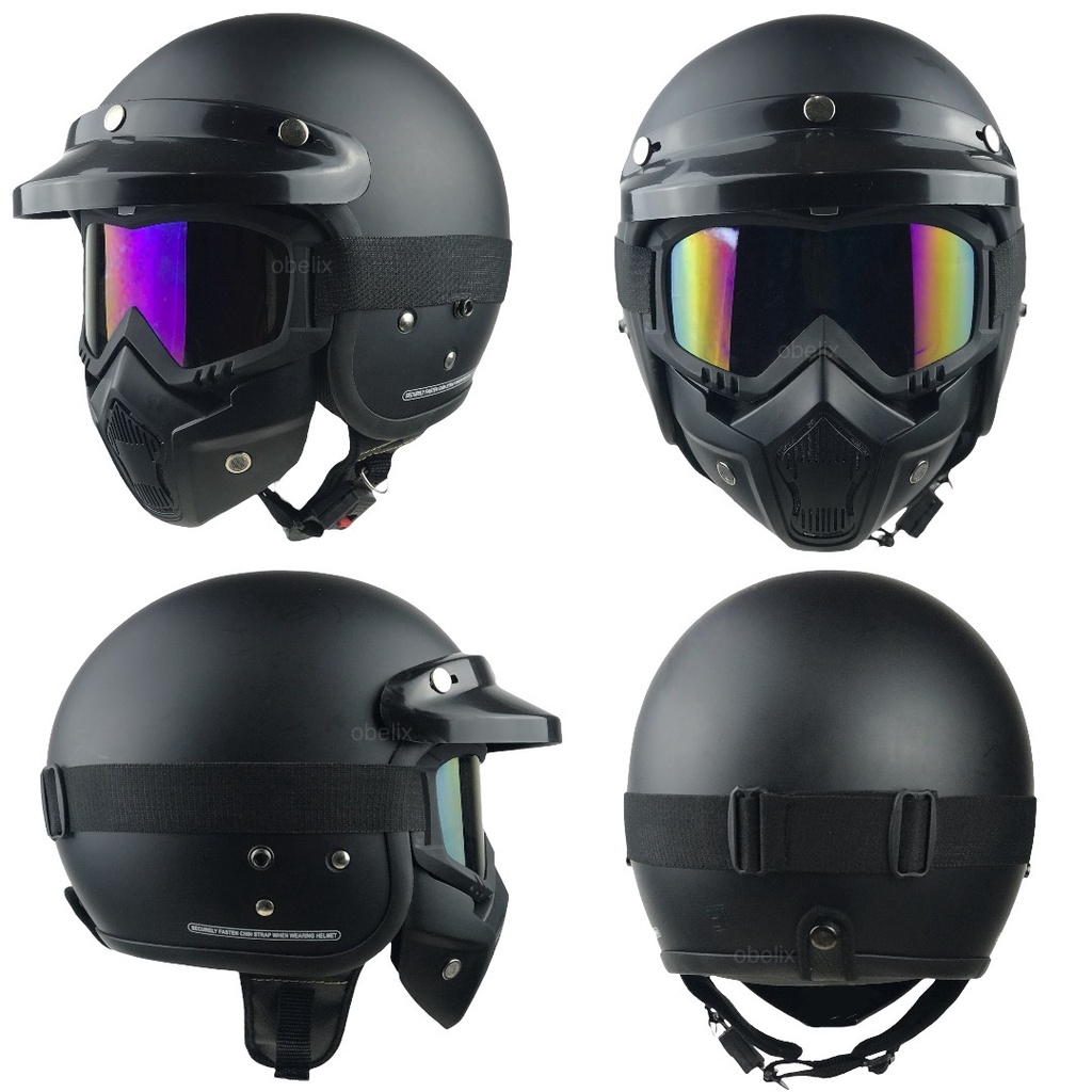 Jual Helm Bogo Retro Goggle Mask SNI | Shopee Indonesia