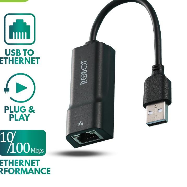 Jual ILA396 ROBOT EA10 USB Ethernet Adapter USB 2.0 to 10/100 Network ...
