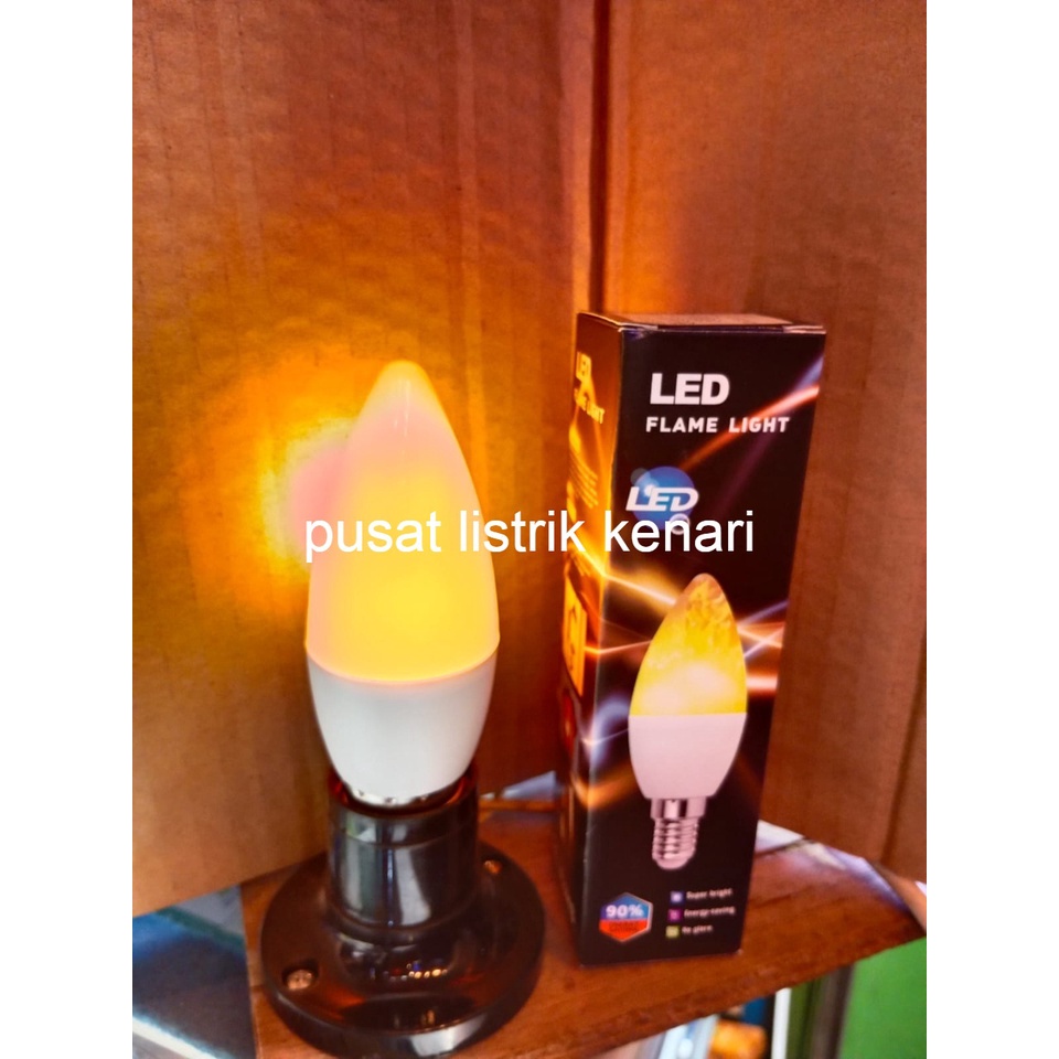 Jual Lampu candle led api e27 / lampu hias filament api 5 W e27/ lampu ...