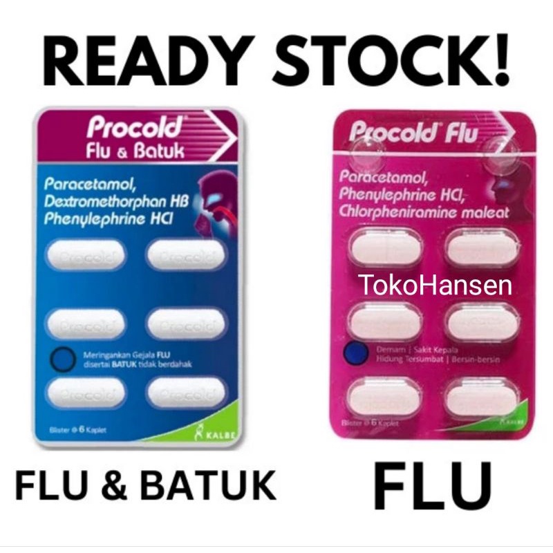 Jual PROCOLD FLU dan Batuk Per Strip Demam batuk pilek meriang | Shopee ...