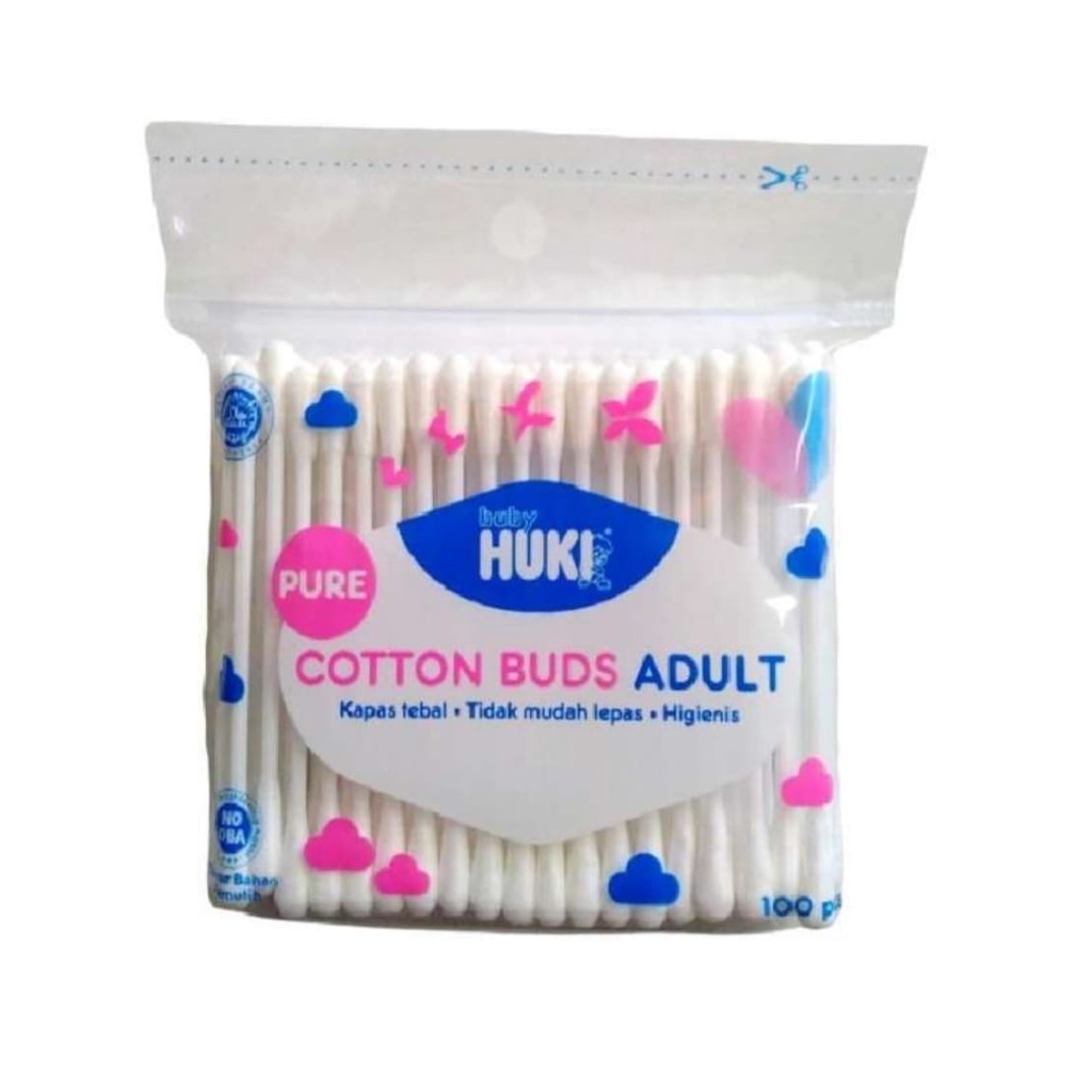 Jual Cotton Bud HUKI Extra Fine Isi 100 Dewasa / ADULT / Baby Extra ...
