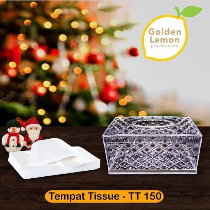 Jual Tempat Tissue Akrilik Rak Wadah Kotak Tisu Acrylic Golden Lemon TT ...