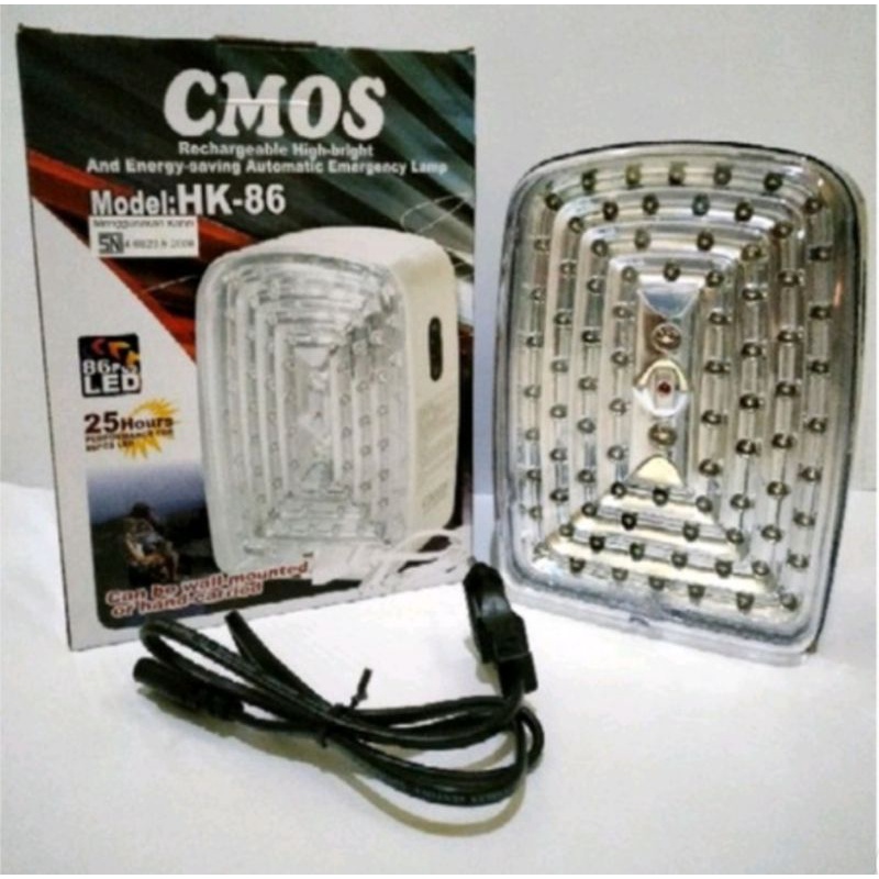 Jual Lampu Emergency Cmos HK-86 Led super terang Original Emergency Hk86 Reacharger | Shopee ...