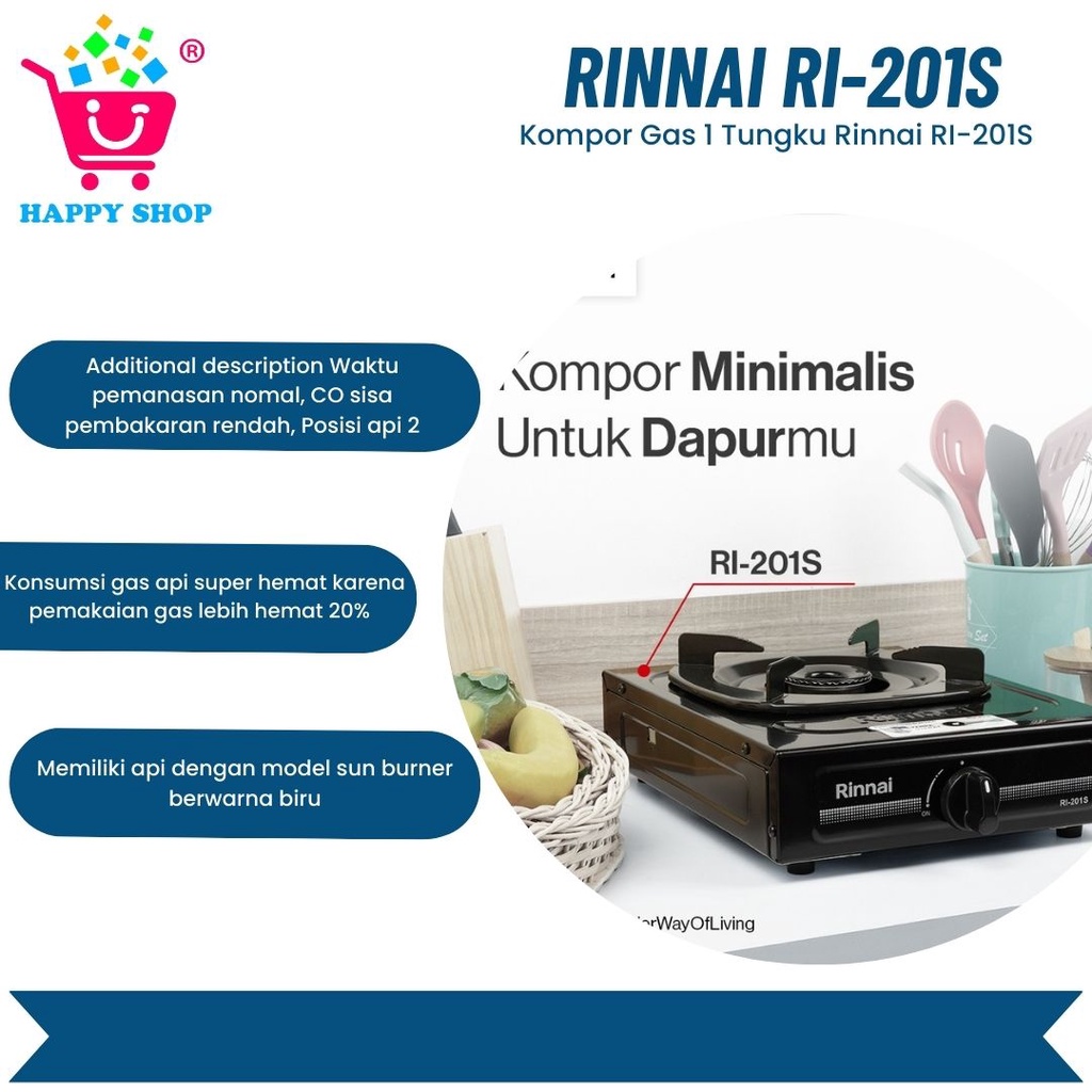 Jual RINNAI KOMPOR GAS RI-201S | Shopee Indonesia