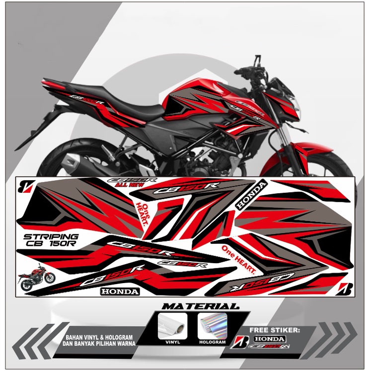 Jual STRIPING STIKER SETIKER MOTOR HONDA CB 150 R V2 / LIS LES BODY ...