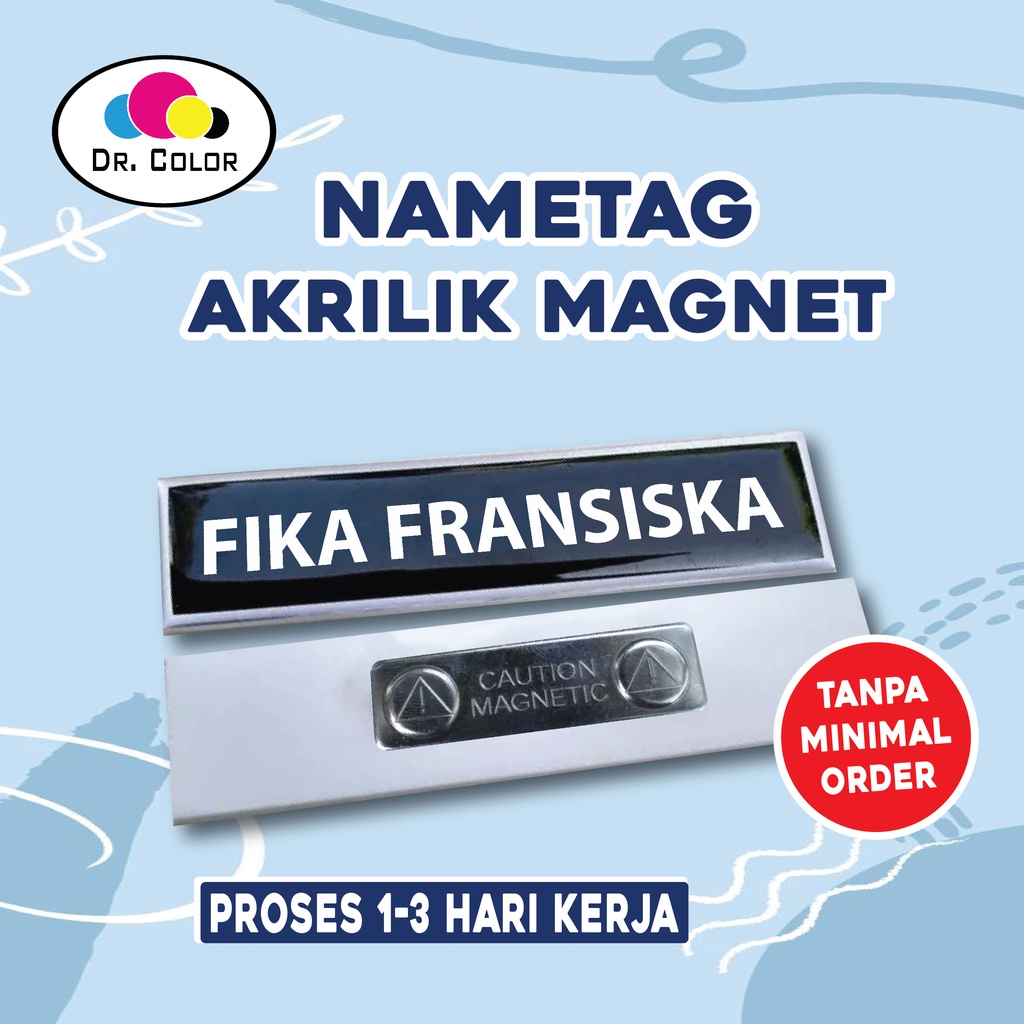 Jual Cetak Name Tag, Papan Nama, Nama Dada Custom | Shopee Indonesia