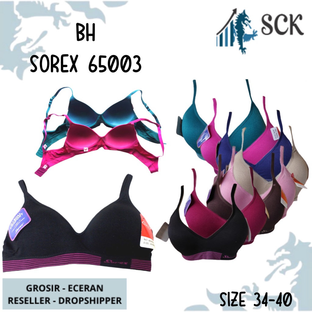Jual BH SOREX 65003 SPORT Busa Tipis Tali Kecil Tanpa Kawat / Pakaian Dalam Wanita / BH Olahraga ...