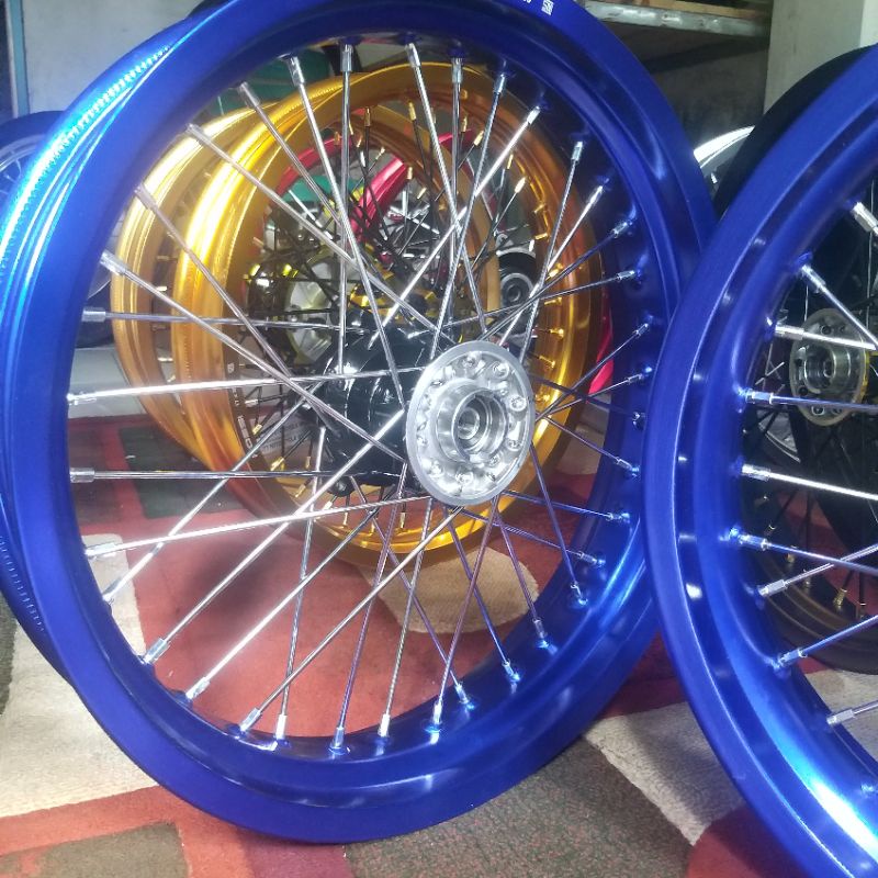 Jual wheelset roda velg supermoto Klx 150 dtracker 150 klx bf velg ...