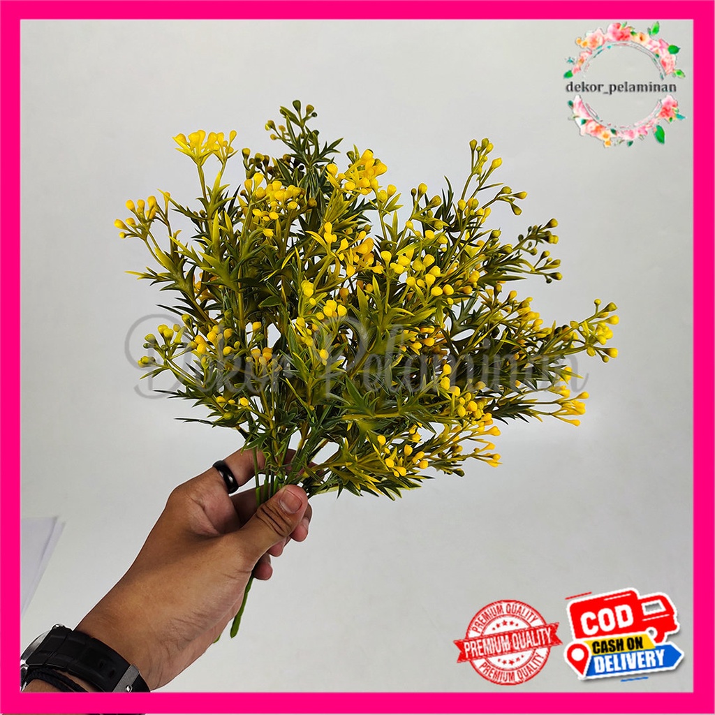 Jual COD 1PCS AKSESORIS TUTUL MENIK WARNA CABANG 5 - RUMPUT PLASTIK ...