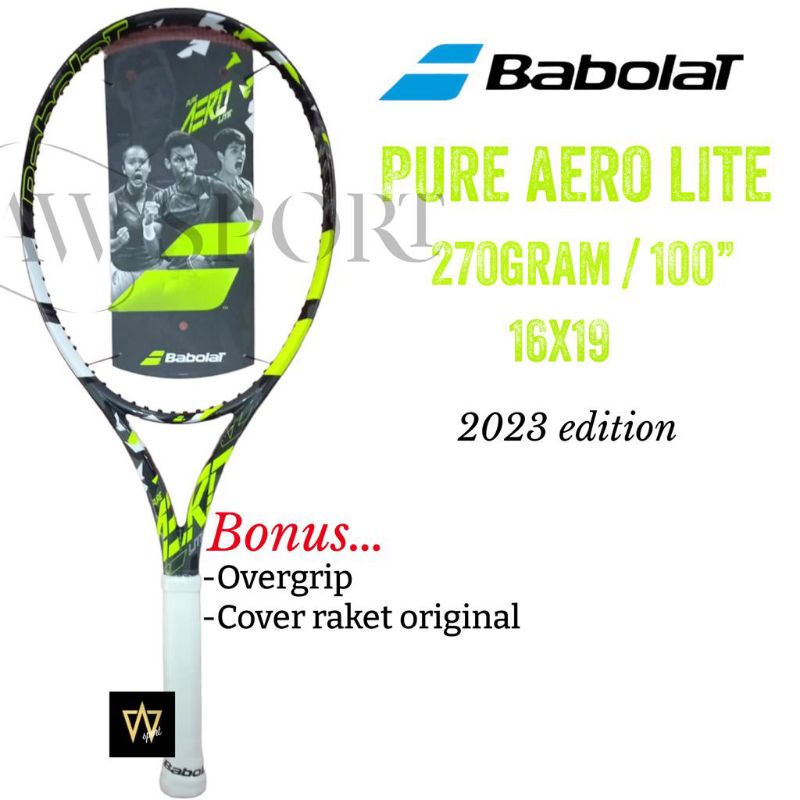 Jual Raket Tenis Babolat PURE AERO LITE 2023 Grey Yellow White Berat : 270g Original | Shopee ...