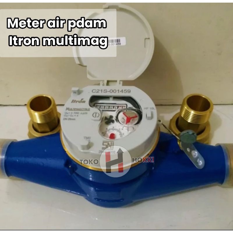 Jual Water meter itron multimag 1 inch / meteran AIR itron 1 inch dn25 ...