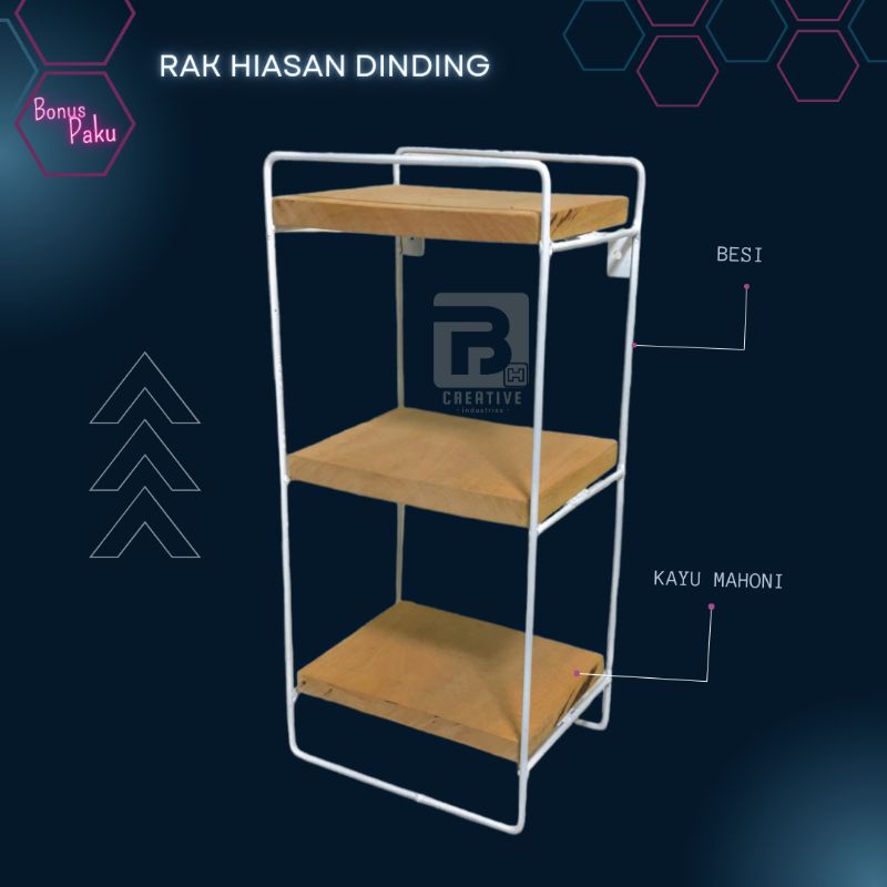 Jual Ambalan Rak Dinding Persegi | Rak Hiasan Dinding Minimalis ...