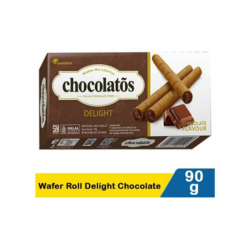 Jual Chocolatos Wafer Roll Delight Chocolate 90G | Shopee Indonesia