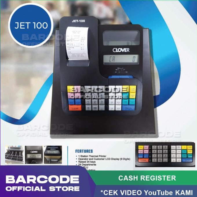 Jual Mesin Kasir Cash Register Clover Jet-100 Series All In One Jet100 | Shopee Indonesia