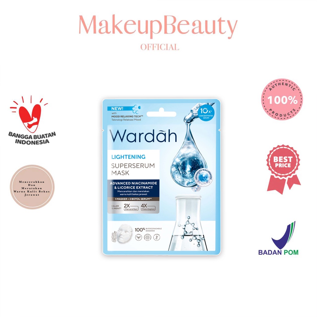 Jual WARDAH Lightening Super Serum Mask 20 ml | Shopee Indonesia