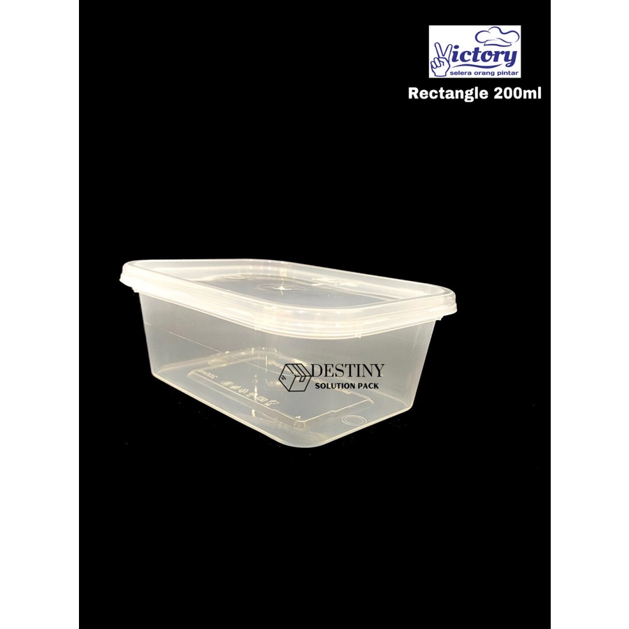 Jual Thinwall Victory Rectangle 200ml (25 pcs) | Shopee Indonesia