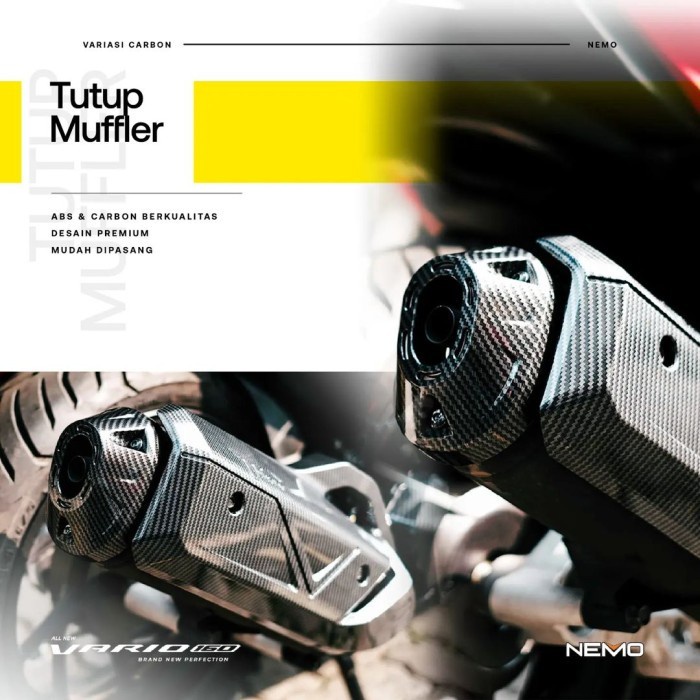 Jual Cover Tutup Corong Knalpot Motor Honda All New Vario-160 / Pcx-160 Original Nemo GMA Gold ...