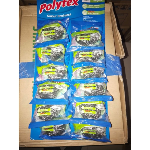 Jual Polytex Sabut Stainless Regular Cleaning Ball Cuci Piring Scourer ...