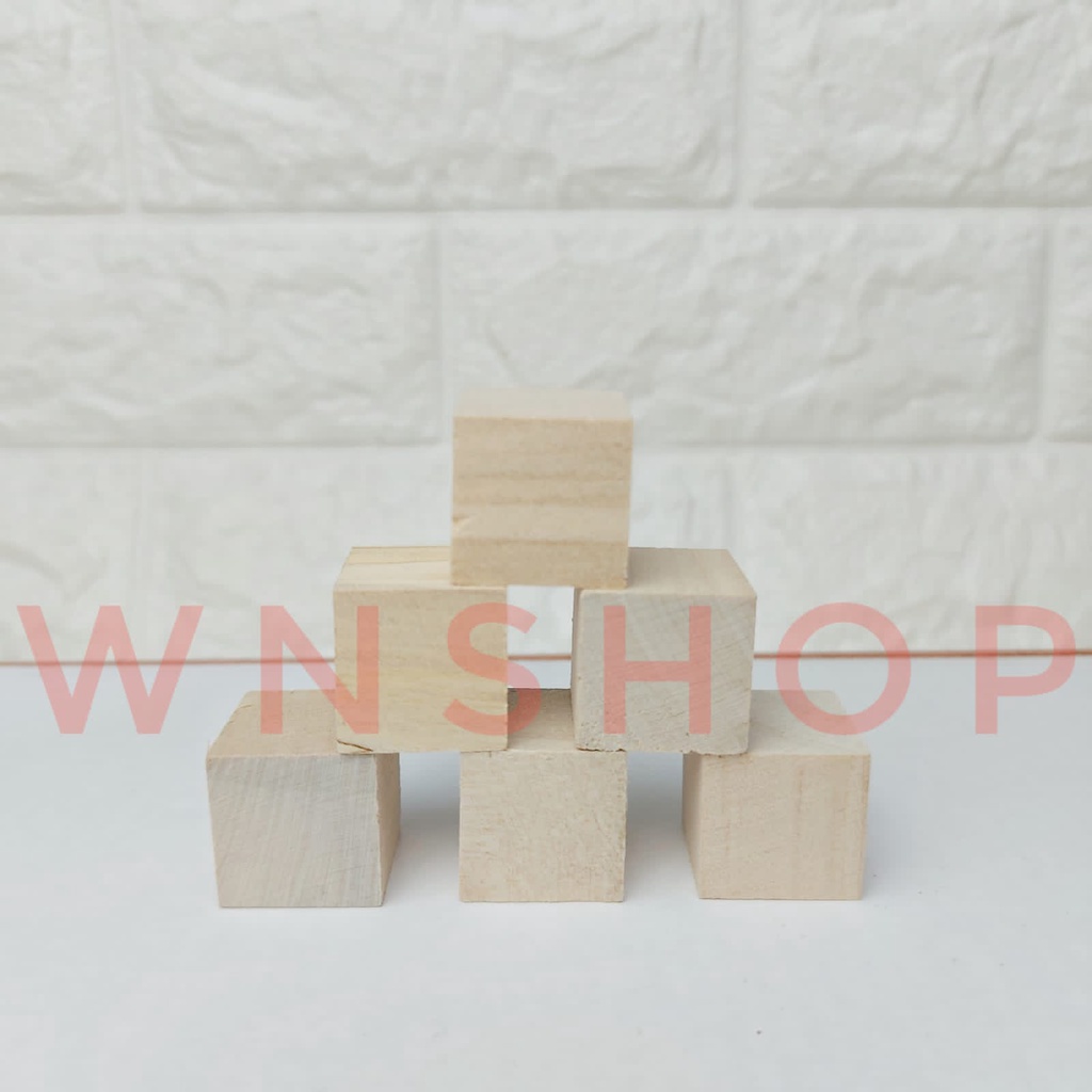 Jual Wooden Cube 2 cm Balok Kayu 2cm | Shopee Indonesia