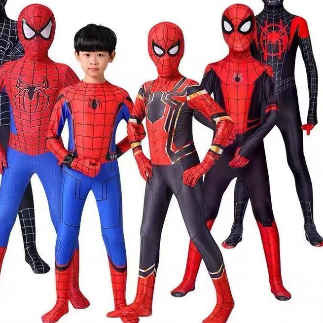 Jual ★ HALLOWEEN KOSTUM SPIDERMAN COSTUME ANAK SPIDERMAN Baju Cosplay SUPERHERO Jumpsuit ...