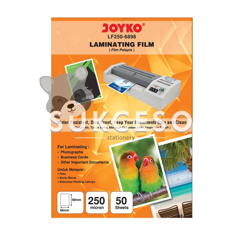 Jual Joyko Laminating Film LF250-6898 (KTP) / Plastik Laminating KTP ...