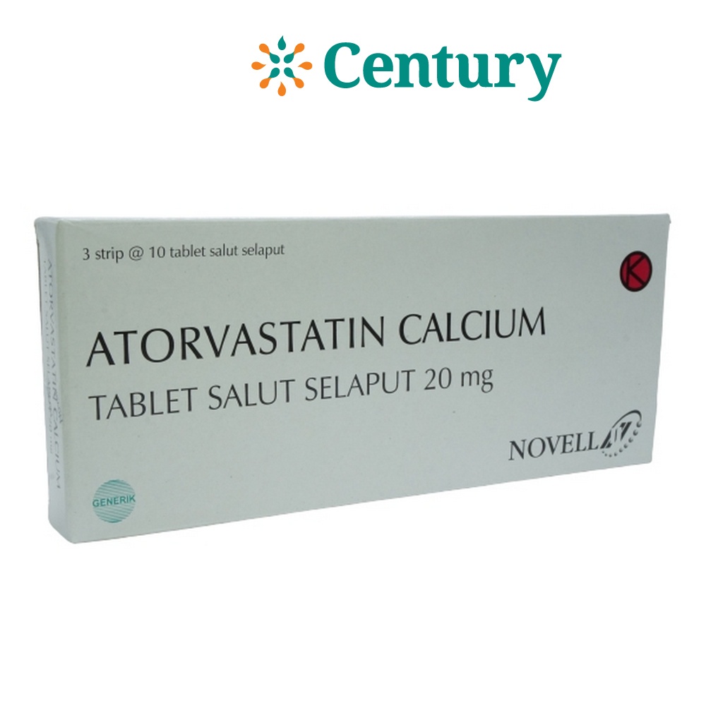 Jual ATORVASTATIN 20 MG 1 STRIP ISI 10 TABLET / OBAT KOLESTEROL ...