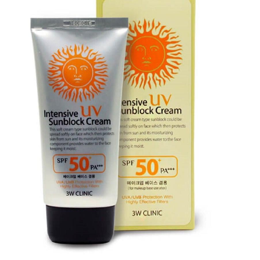 Jual AFI620 3W Clinic Intensive UV Sunblock Cream SPF 50+ PA+++ 70ml Sunscreen Sun Cream Korea ...