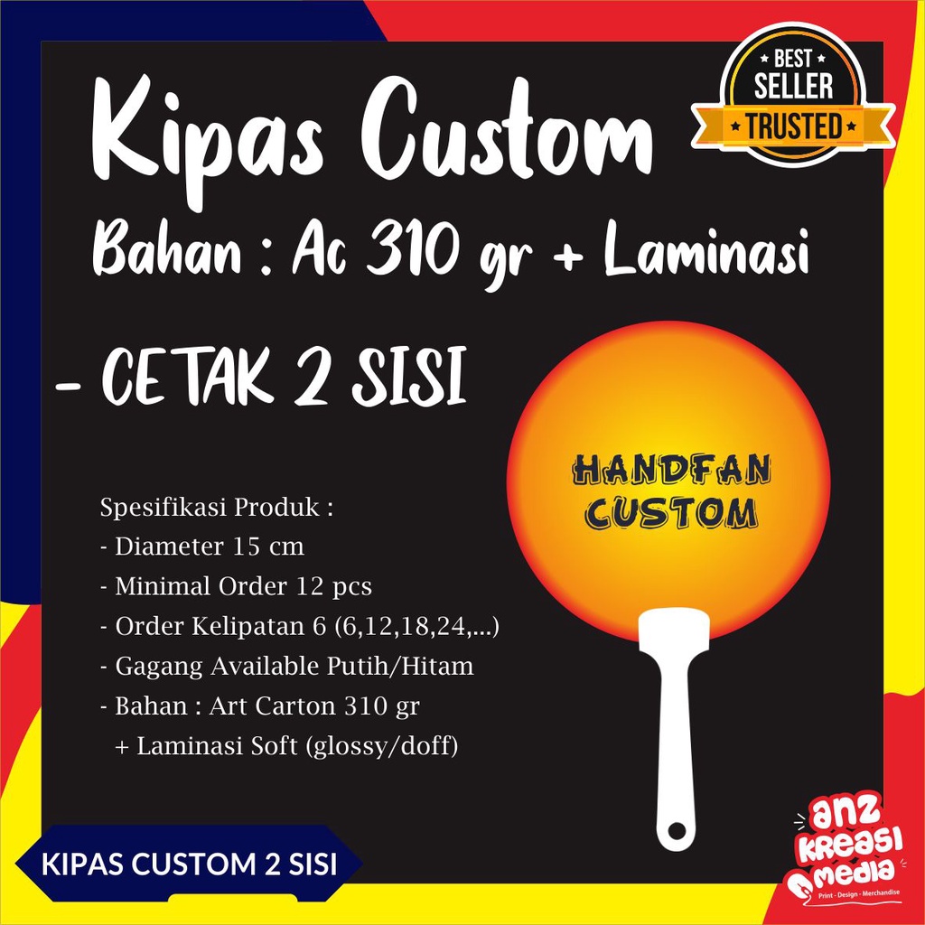 Jual KIPAS / HANDFAN CUSTOM , KIPAS SOUVENIR, KIPAS PROMOSI - BAHAN AC ...