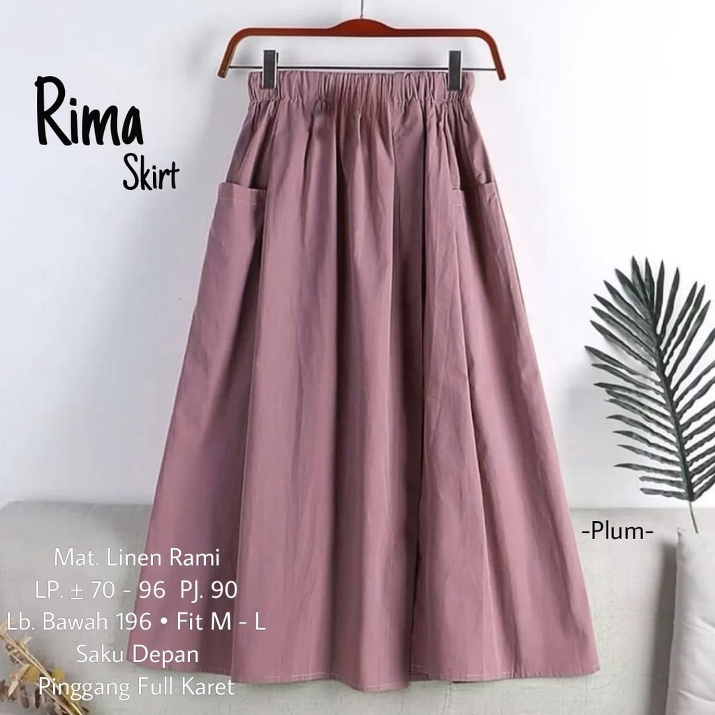 Jual Rok Skirt Wanita Jumbo Kekinian Bahan Linen Bigsize RIMA | Shopee ...