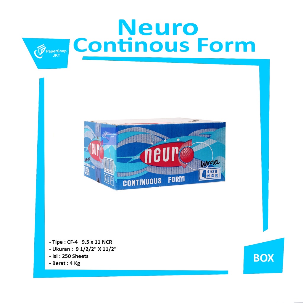 Jual NEURO - Continous Form 4 Ply 9 1/2 x 11/2 ( K4 Wartel ) - Box ...