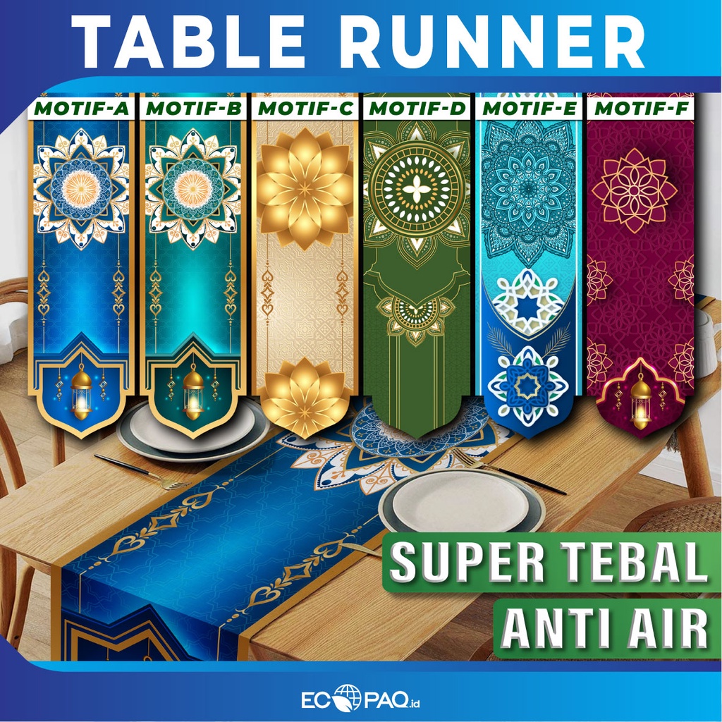 Jual Taplak Meja - Table Runner - Lebaran Ramadhan Idul Fitri - 1pc ...