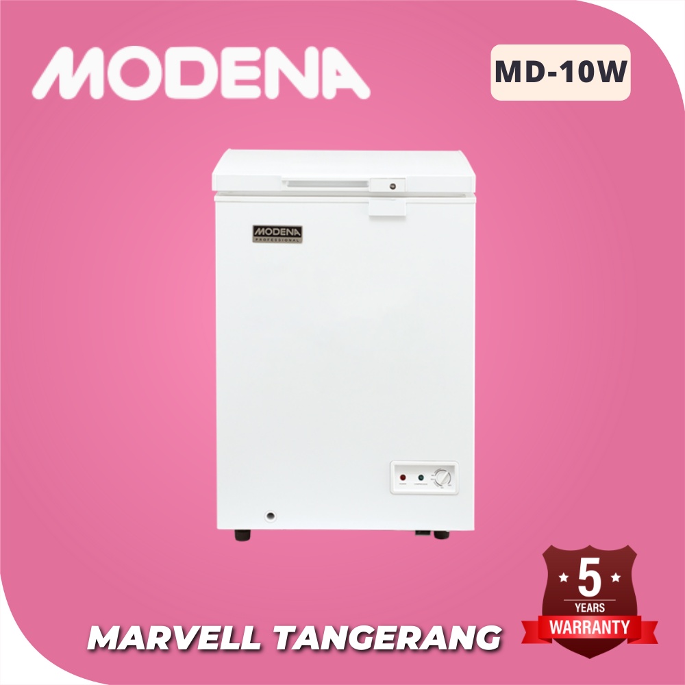 Jual CHEST FREEZER BOX MODENA MD 10 W KAPASITAS 100 LITER GARANSI RESMI ...