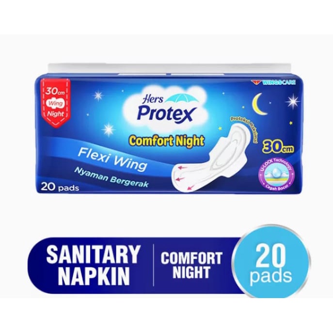 Jual Pembalut wanita HERS PROTEX Comfort Night Wing softex malam isi 20 ...