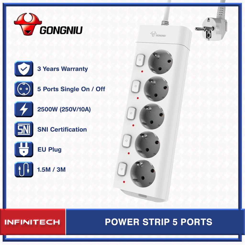 Jual Gongniu Goneo Stop Kontak Colokan Listrik Steker Terminal Power ...