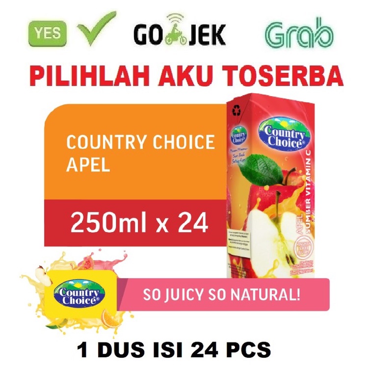 Jual Country Choice APPLE Jus Apel 250 ml - ( HARGA 1 DUS ISI 24 pcs ...