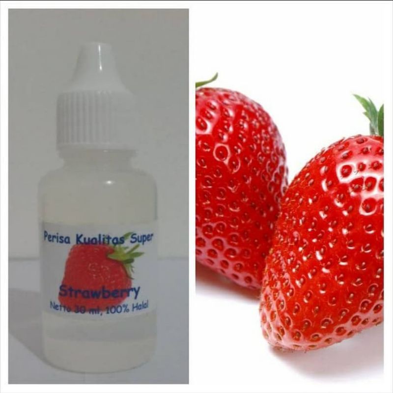 Jual Perisa / Perasa / Flavor / Essence Strawberry Halal, 30 ml, Tanpa ...