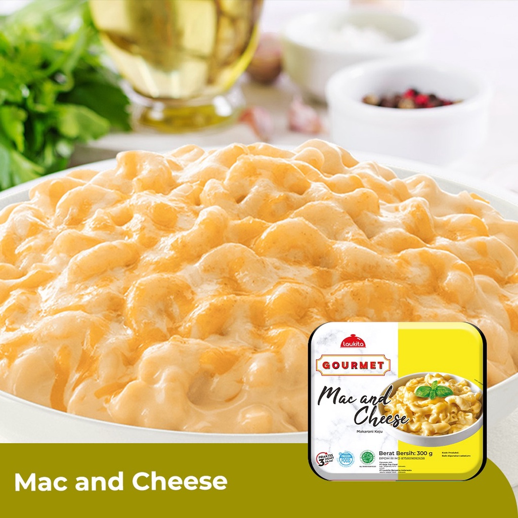 Jual Laukita Gourmet Mac and Cheese Frozen Food Pasta [300g] | Shopee ...