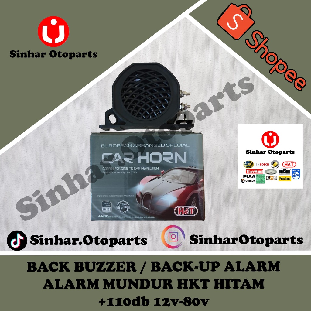 Jual BACK BUZZER / BACK-UP ALARM / ALARM MUNDUR HKT HITAM +110db 12v ...