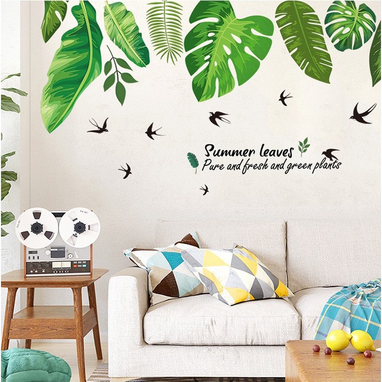 Jual ADEK Wallsticker Summer Leaves Lace Renda Daun Stiker Dinding ...