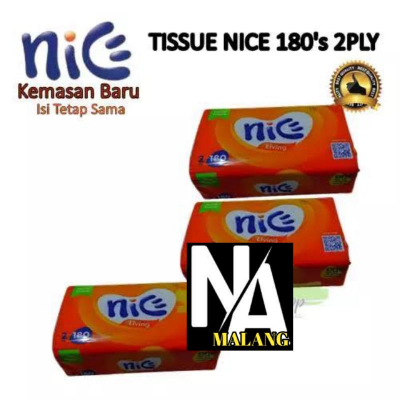 Jual Tissu NICE Facial Tissue Wajah 180Sheet 2Ply (Kemasan Baru ...