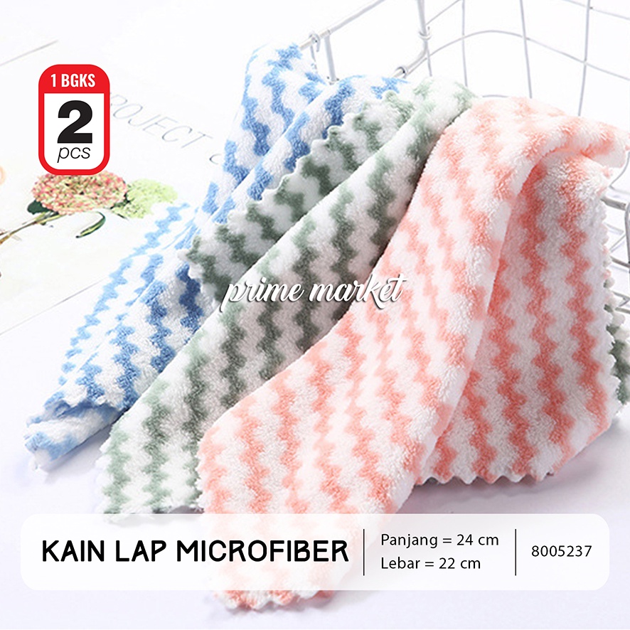 Jual Kain Lap Dapur Microfiber Kain Lap Anti Minyak Kain Lap Meja isi 2 ...