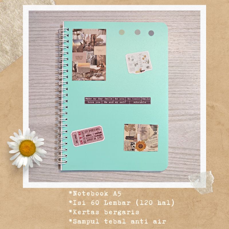Jual Notebook A5 Aesthetic Spiral | Shopee Indonesia