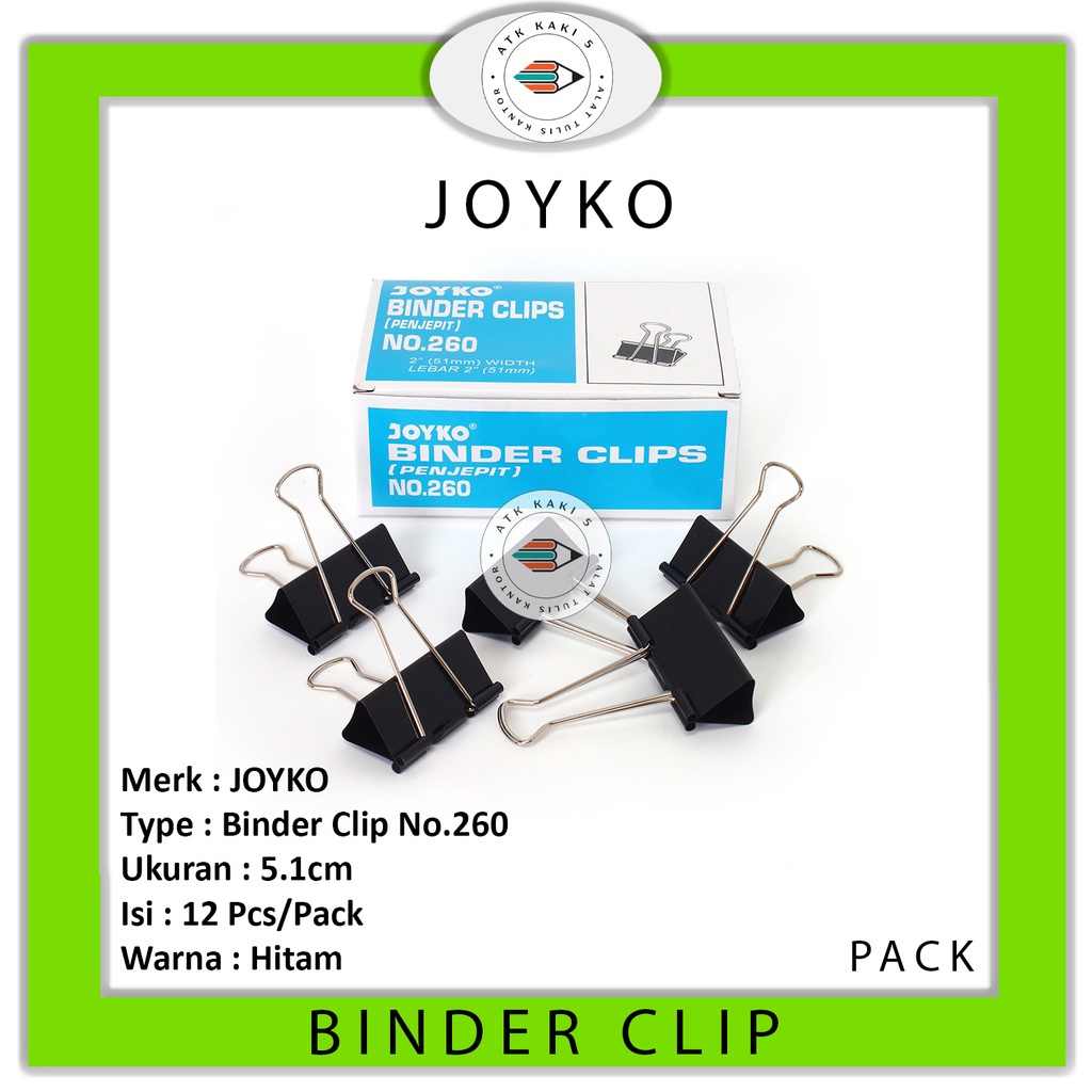 Jual JOYKO - Binder Clip No.260 - Pack | Shopee Indonesia