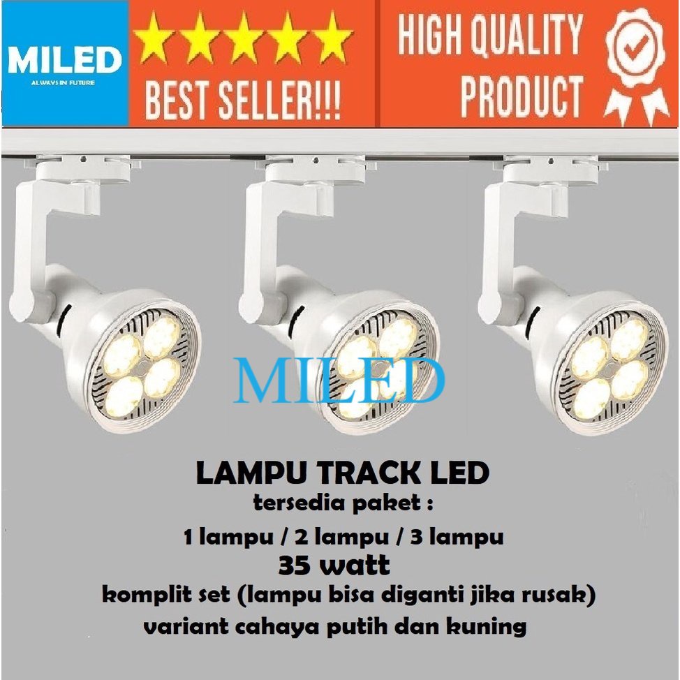 Jual PAKET KOMPLIT SET PAKET LAMPU REL TRACKLIGHT LED PAR 35WATT LAMPU ...