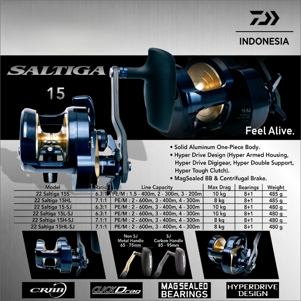 Jual REEL OH DAIWA SALTIGA 15H-SJ / 15HL-SJ | Shopee Indonesia