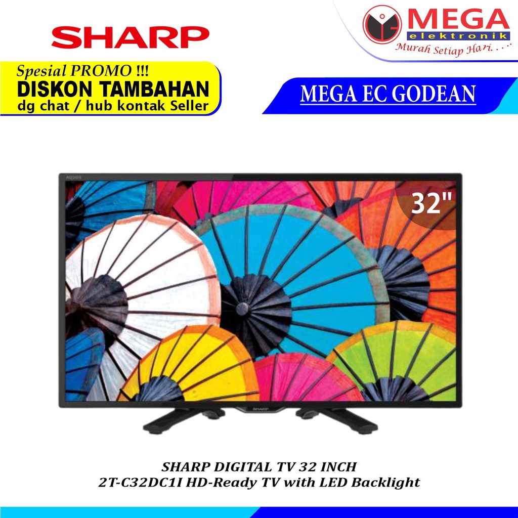 Jual LED SHARP SERI 2T-C32DC1I DIGITAL TV 32 INCH HD | Shopee Indonesia