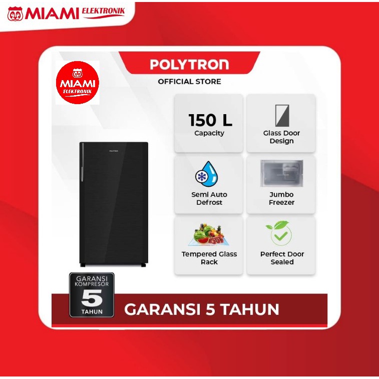 Jual POLYTRON PRA 15DMY / PRA15DMY Kulkas 1 Pintu Belleza 150 liter 70 ...
