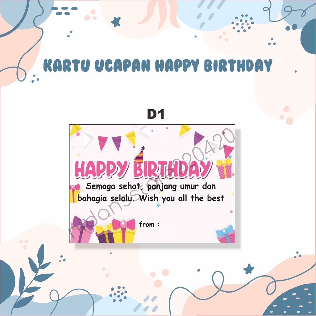 Jual KARTU UCAPAN ULANG TAHUN | BIRTHDAY CARD | ULTAH CARD | GREETING ...
